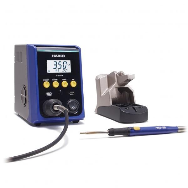 ●熱容量が大きい基板の微細部品に効果的なマイクロホットエアー  ●レンジの広い設定温度と細やかな風量調節が可能  ●6種類のノズル形状で様々な作業に対応（別売） ◆仕様 ・電源:AC100V 50/60Hz ・消費電力:112W ・プラグ形...