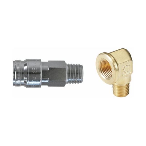 ■仕様 エアコンプレッサ2台連結用接続用カプラセット(カプラ接続用継手＋接続用カプラ)    【重量】 156G 【原産国】 日本製 889226