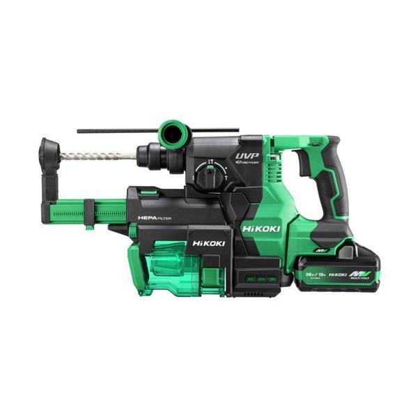 大容量電池BSL36B18X標準付属仕様！ 使いやすさをさらに追求！穴あけ性能・集じん性能は当社従来製品同等のまま、軽量・コンパクトになって作業性が向上しました。 防振ハンドル、動吸振器により振動を低減し、好フィーリングを実現しました。 吸...