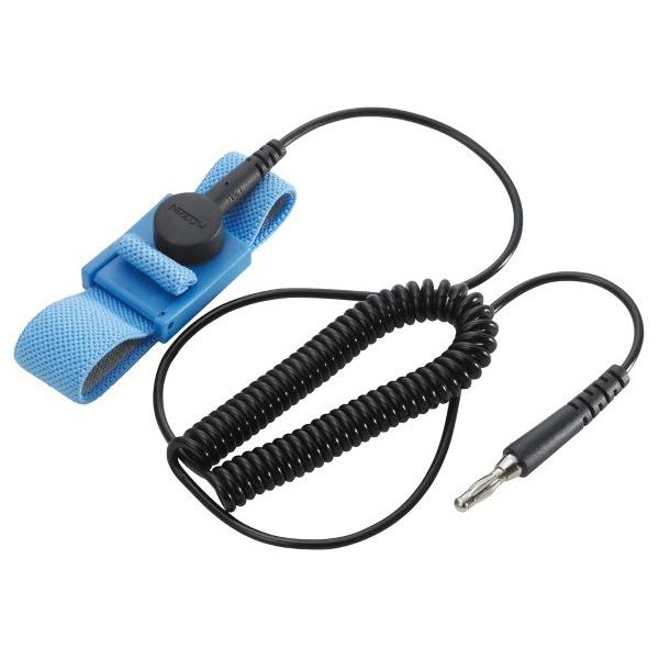 ■特徴 品質と価格のバランスがとれた低価格のリストストラップです。 バナナプラグ、ワニ口グリップ兼用タイプです。  ■用途 電子機器・精密機器組立作業での静電気除去。  ■仕様 バナナプラグ、ワニ口クリップ(10個)付 1MΩの抵抗入り  ...