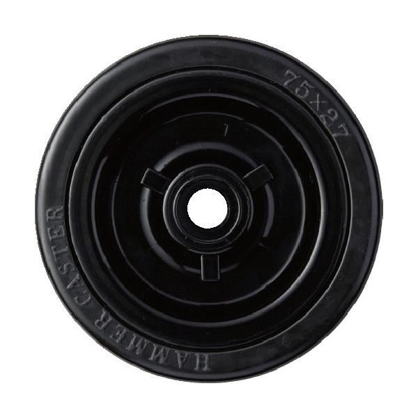 商品画像はイメージ画像です。実際とは異なる場合がございます。 ●ゴム車輪です。●車輪径D(mm):75●車輪幅(mm):27●穴径(mm):8.3●穴径(mm):8.3●車巾:26mm●ボス巾:30mm   【入数】 1個 【原産国】 日本...