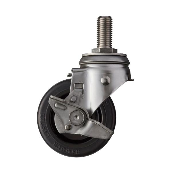 ■特長 耐蝕性・耐水性に優れたねじ込みオールステンレスキャスターです。  使用例 : 食品工場・店舗及び事業所等の錆や腐蝕をきらう環境で使用される台車や機器等に最適です。  旋回部にはステンレスボールが上下二段に組込まれており、荷重に対する...