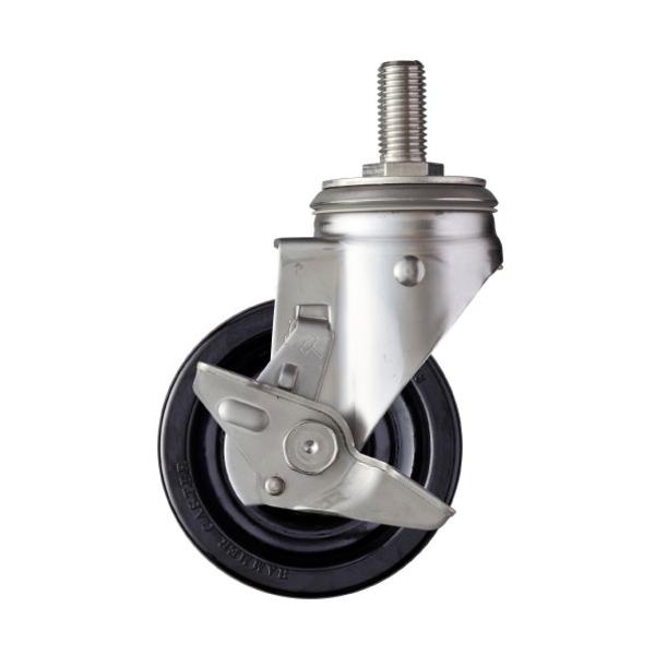 ■特長 耐食性・耐水性に優れたオールステンレスキャスターです。  食品工場・店舗及び事業所等の錆や腐食をきらう環境で使用される台車や機器に最適です。  ■仕様 車輪径D(mm):125 タイプ:自在S付き 許容荷重(daN):150 車輪幅...