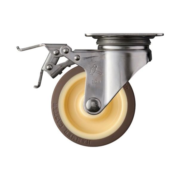 ■特徴 耐食性・耐水性に優れたねじ込みオールステンレスキャスターです。 食品工場・店舗及び事務所等の錆や腐食をきらう環境で使用される台車や機器等に最適です。 ■仕様 プレート式 ■材質 本体:ステンレス 車輪:ウレタン（熱可塑製）    【...