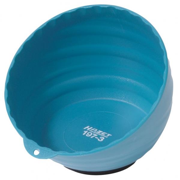 ■特徴 半球状のプラスチック製カップの底に大型マグネットが付いたパーツトレイです。 開口部が斜めに開いているので、平面や垂直面に関わらず金属の柱、工具箱側面などに付けてご使用いただけます。  ■用途 パーツ・ツールの管理に。  ■材質 本体...