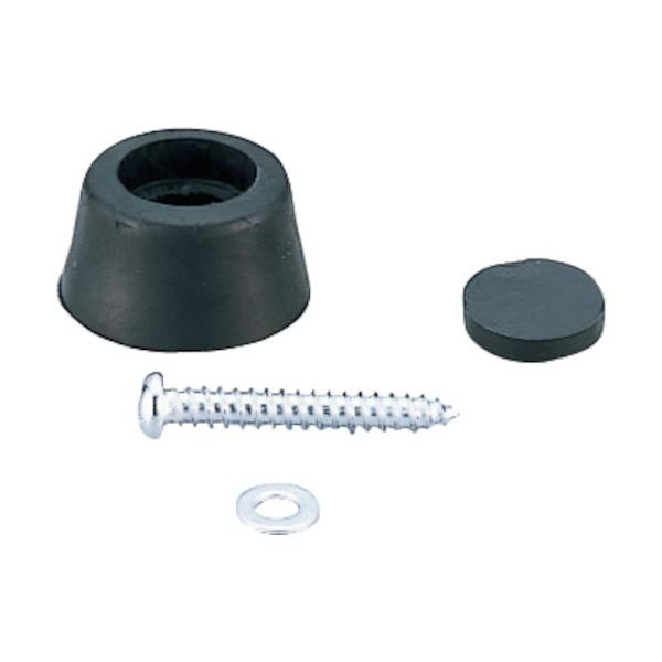 ■特徴 色移りしにくいエラストマー樹脂タイプです。 ■用途 ドアやドアノブの当たり止めに使用できます。 ■仕様 ビス付 ビスの長さ18mm ■材質 本体・キャップ:エラストマー ビス・ワッシャー:スチール ■付属品 ビス・ワッシャー    ...