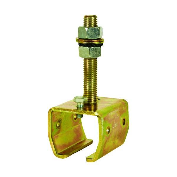 ■特徴 ハンガーレールを上から吊るす金具です。  ■用途 ハンガーレールを上から吊るす金具。 ドアハンガー用のボルト式の一連受。  ■仕様 欧州規格EN1527適合品  ■材質 スチール（電解めっき処理）    【入数】 1点 【原産国】 ...