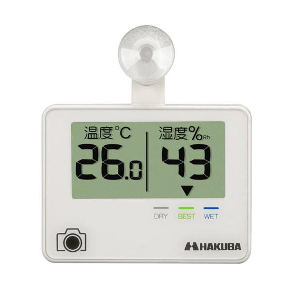 ■特徴 カメラ・レンズの保管場所の湿度と温度管理に役立つ、デジタル温湿度計です。 保管ボックスの外から確認がしやすいアーム型吸盤付きです。 カメラやレンズの保管に対しての湿度値の状態を三段階で示す機能により、保管場所の環境が一目で分かります...
