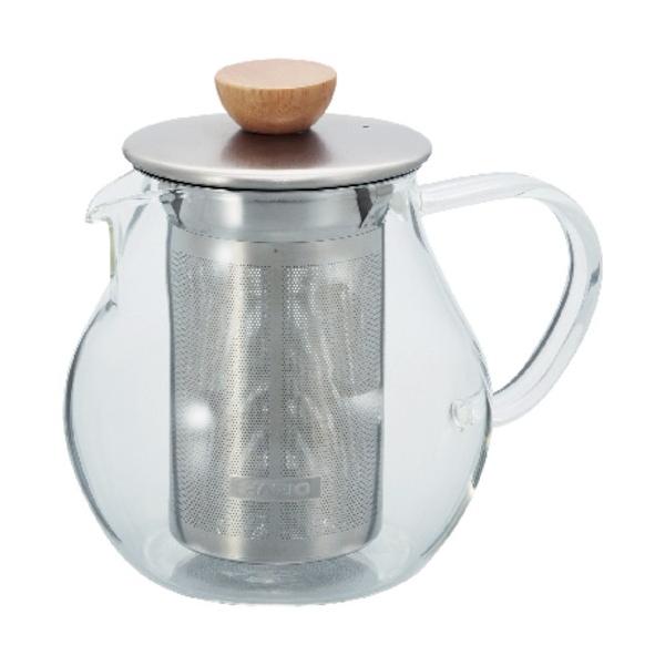 ■特徴 カジュアル感覚のティーピッチャーです。  耐熱ガラスとステンレス・天然木を組み合わせたカジュアル感覚で使用できるティーピッチャーです。  ■仕様 満水容量450ml  ■材質 本体：耐熱ガラス フタ・ストレーナー：ステンレス フタツ...