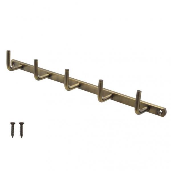 カフェなどの飲食店・店舗の調度品としてレトロ・モダン・シックなこだわりの空間のアクセントとして【注意】※重たいもの、壊れやすいもの、貴重品はかけないでくださいサイズ：5連 カラー：ゴールド 58647