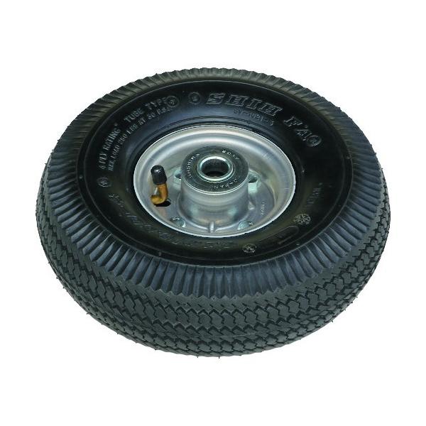 エアー入りタイヤ アルミホイール 直径:約26cm タイヤ幅:約8.5cm ボス幅:約8.2cm 適合シャフト径:φ20   【入数】 1点 TR350×4A