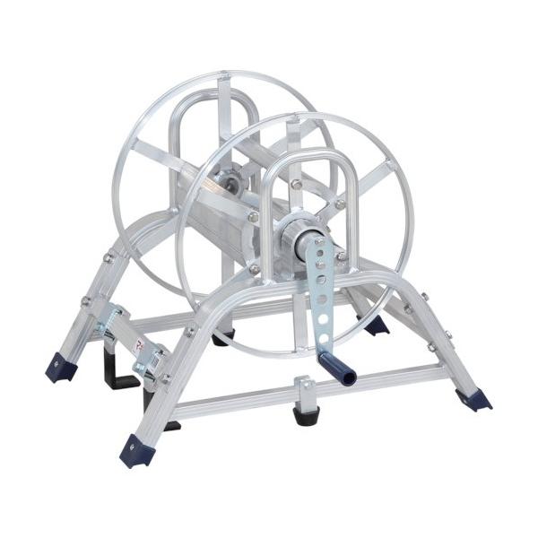 軽量アルミ製ホース巻取器です。 フック付ですから軽トラックのアオリに取付できます。 ホースリール 組立品 φ8.5mmホース50m巻取可能 リール径φ370mm アオリ用フック式 幅(mm):558 高さ(mm):470 長さ(mm):56...