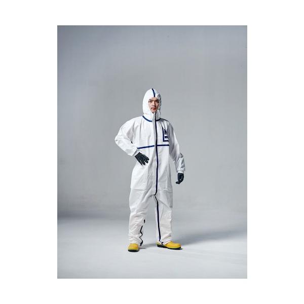 ■特長 特殊生地構造によりバリア性だけでなく、着心地にも優れています。  高性能且つ快適性を求める作業に最適。  縫製部分を全てテープでシーリング加工しており、バリア性に優れています。  袖口に装備されているループ状のゴムに指を掛けることで...