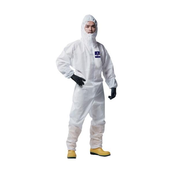 ■特長 3層構造の不織布(SMS ）を使用しており、通気性・透湿性に優れ、幅広い用途に最適。  1．JIS T 8115 タイプ 5 、 6 適合品 2．帯電防止加工 3．前ファスナーカバー付き 4．内胸ポケット付き ■用途 アスベストの取...