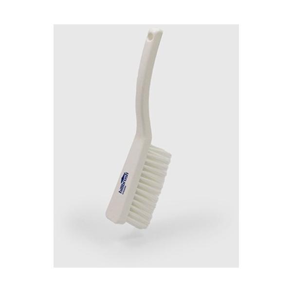 ■特徴 レジンセットで毛の抜け落ちによる異物混入のリスクを回避するブラシです。 ■用途 粉状のものを使用するカウンターなどの清掃に。 ■材質 ボディ・ポリプロピレン フィラメント・ポリエステル    【カラー】 白 【重量】 194G 【原...