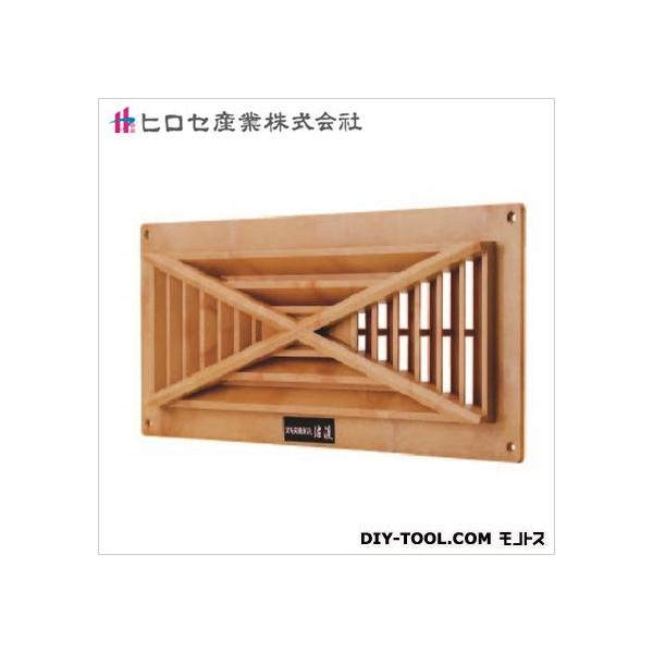 商品概要 - メーカー:ヒロセ産業（ヒロセ化成品株式会社） - 商品名:佐渡 大 木肌調 - 用途:住宅用軒天換気孔（ガラリ） - サイズ:外寸 約250×447mm - 材質:スチロール樹脂（木肌調仕上げ） - カラー:木肌調（木目風デザ...