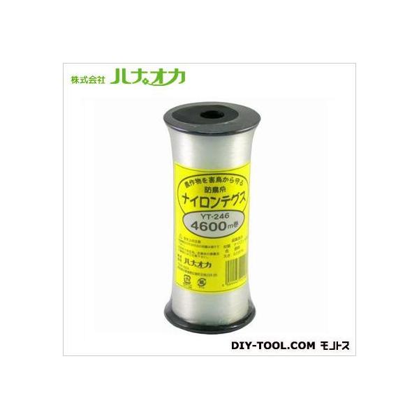 ●農作物を害鳥から守ります。 ●ナイロンテグスが太陽光に反射し鳥の侵入を防ぎます。 ●本体重量(g):332 ●本体寸法L×W×H・D(mm):160×70×70 ●太さ:0.235mm ●材質:ナイロン100％ ●色:透明  4600m