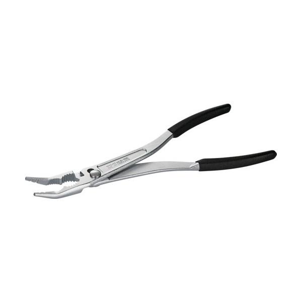 強力につかめるロングリーチプライヤー 全長約300mmのロングリーチで手が届く、強力につかむ、剛性に優れたハイパープライヤです。 奥まった所、狭い場所での作業に最適です。 釘や針金の切断が可能なワイヤーカッター付です。 用途 自動車、農機具...