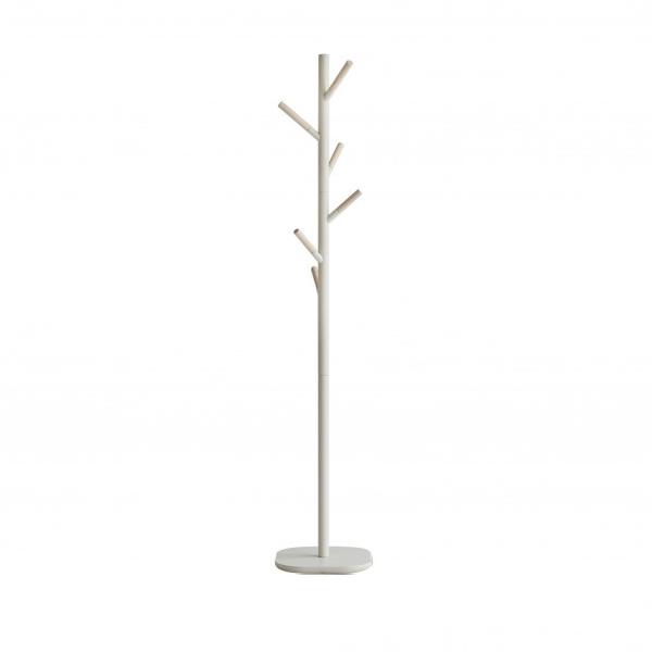 フックの数は6本とスッキリとしたフォルムのポールハンガー。 服やカバンを掛けてもコンパクトに収納できます。  「商品サイズ」W320×D320×H1695(mm) 「商品重量」3.0(kg) 「材質」天然木(ラバーウッド材)・繊維板 「塗料...