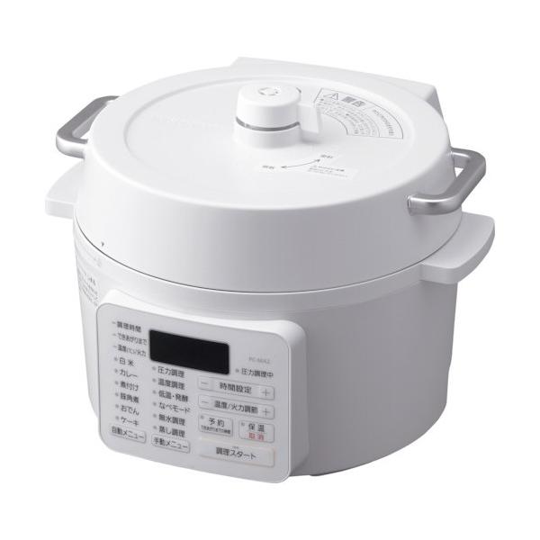 ■特徴 家事を楽にする電気式の圧力鍋です。  ■仕様 保証期間：お買い上げ日より1年間 炊飯容量：3合（無洗米・白米）／2合（玄米） 最高圧力：70ｋPa 満水容量：2.2L 調理容量：1.4L 電源コードの長さ：約1.0m(マグネットプラ...
