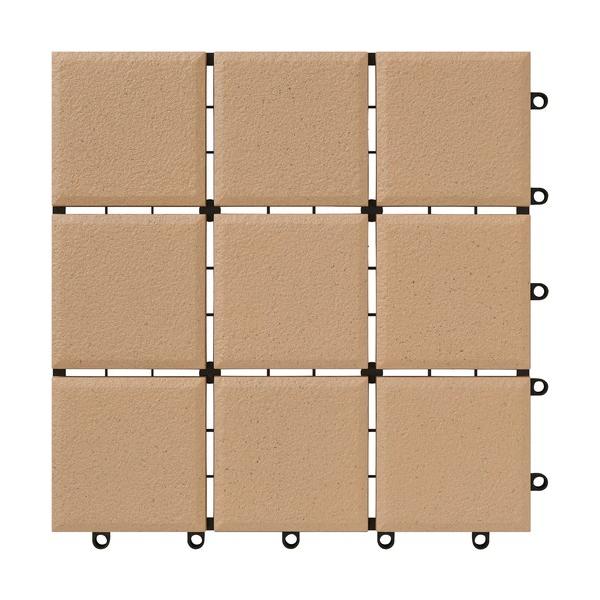 ■特徴 ベランダや庭に敷くことができる、上質でモダンなデザインのセラミック調タイルデッキです。 セラミックのような質感なのに軽量のため、設置だけでなく廃棄も簡単です。 工具不要で簡単設置できます。上からはめるだけで簡単に接続でき、拡張や組み...