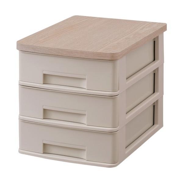 ■特長 オフィスや家庭のインテリアにも良く合う木天板付きのデスクチェストです。  浅型3段タイプです。  フレームが着脱式なので、引出しの段数を組替えることができます（高さ最大59cmまで）。  ■用途 書類などの収納に。  ■仕様 色:ア...