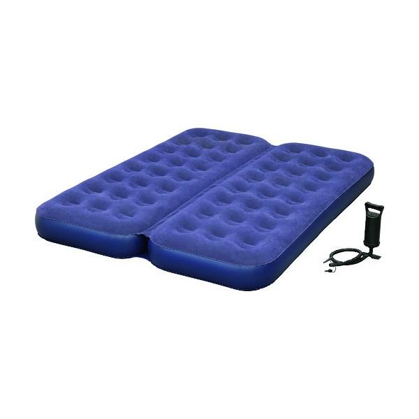 ■特徴 防災用品やレジャー用品として使用できるダブルサイズの簡易エアーベッドです。 簡単設置、コンパクト収納、いざという時すぐ使えます。 肌触りがよい表面加工と、厚さ22ｃｍのボリュームで固い床でも底付き感を感じずに眠れます。 空気栓が2箇...