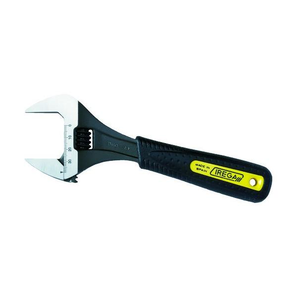 ■特徴 エルゴグリップを採用しており、握りやすく怪我のリスクを軽減します。 口開き調整逆回しです。 目盛付です。 ヨーロッパ産の鋼を使用し自社工場で一貫生産品です。 口開きスーパーワイドタイプです。  ■材質 クロムバナジウム鋼 表面処理：...