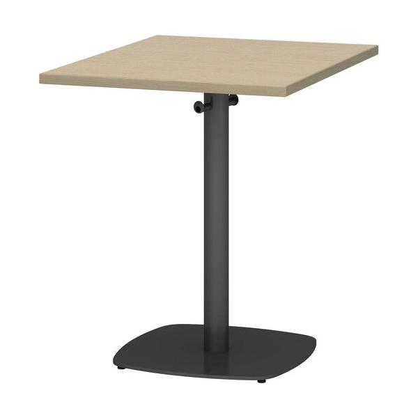 ■特徴 ベース脚のため重量があり安定感あります。 脚を置く際に邪魔にならない形状です。 ゆとりある天板サイズ。 荷物かけフック付（耐荷重:約5Kgまで） ■用途 食堂・施設・ミーティングルームなど ■仕様 組立品 ベース脚 スクエア天板 荷...