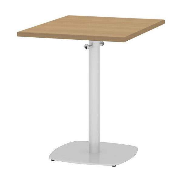 ■特徴 ベース脚のため重量があり安定感あります。 脚を置く際に邪魔にならない形状です。 ゆとりある天板サイズ。 荷物かけフック付（耐荷重:約5Kgまで） ■用途 食堂・施設・ミーティングルームなど ■仕様 組立品 ベース脚 スクエア天板 荷...