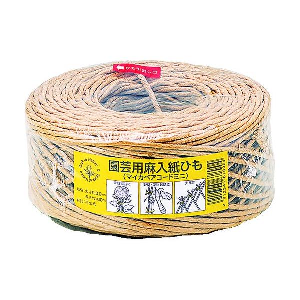 ■特徴 天然資材（麻+再生紙）を使用しています。  ■用途 園芸用結束ひも。  ■材質 麻ひもに再生紙を巻いています ●色:茶 ●標準幅(mm):3 ●長さ(m):100  しゅろ縄 園芸しゅろ縄 ロープ 園芸用ロープ ガーデン用ロープ  ...