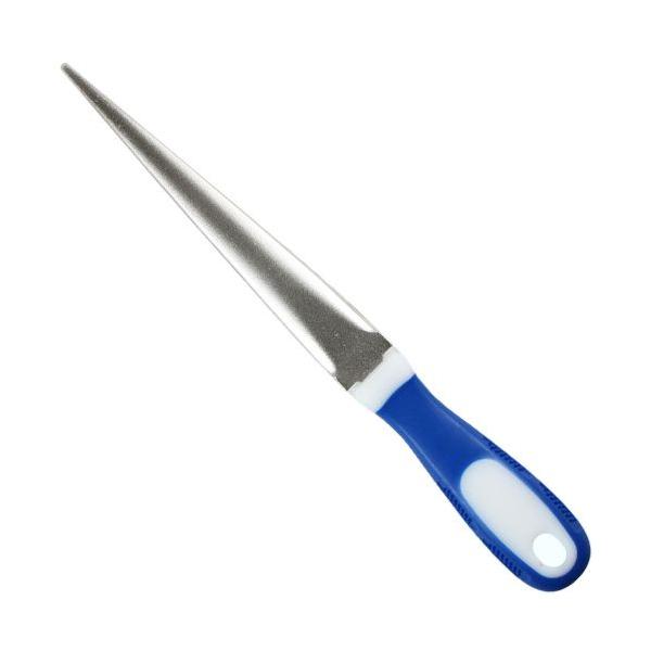 【特長】 超硬、焼き入れ材、陶器などの硬い刃物の刃研ぎ、研磨に最適です。 先細形状で、細かい部分の研磨も可能です。 【用途】 ヘラ・鎌・包丁、ナイフ、ハサミ、鍬などの研磨に。 【仕様】 ・サイズ:270×30×20mm ・質量:117g ・...