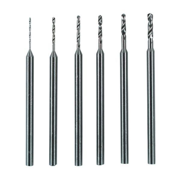 【特長】 2.35mm軸の小径ドリル6本セット。 【用途】 金属・非鉄金属・木材・樹脂等の精密穴あけに。 【注意】 ●指定された用途以外には使用しないでください。 ●使用前に欠けや曲がりなど異常が無いか確認し、しっかり取付けてください。 【...