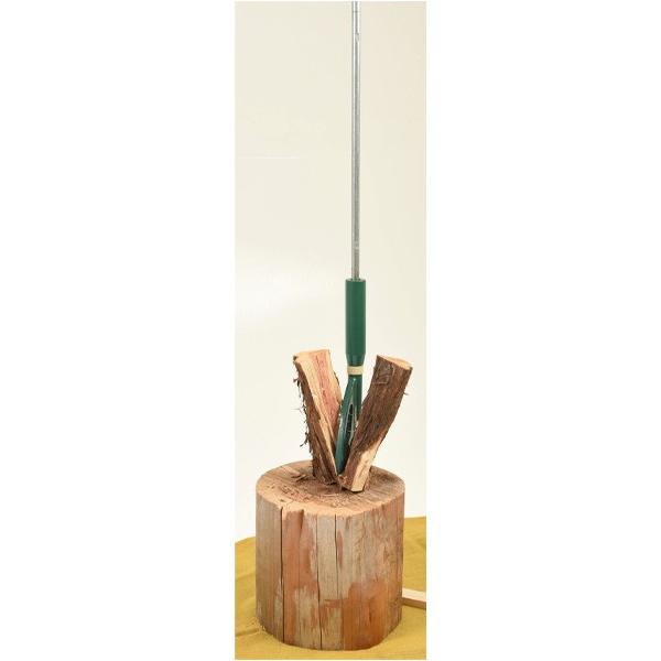 【特長】 ●薪をセットしてオモリを落とすだけの簡単操作。 ●最大10tの負荷で薪を割ります。 ●電源不要で作業の場所を選びません。 ●電動式と比べて割るスピードも速いので、作業効率も良いです。 ●電動やエンジンを使うほどではないけれど、ヨキ...