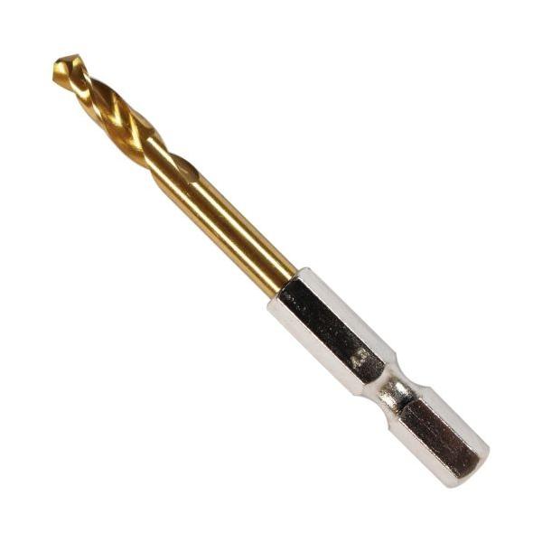 【特長】 ●ブレにくく使いやすいショートサイズ。 ●チタンコーティングで長寿命。 ●刃先シンニング加工で快適作業。 【用途】 鉄工用。 【仕様】 ・サイズ:70×6.35×6.35mm ・質量:9g ・仕様:シンニング加工 ・軸径(mm):...