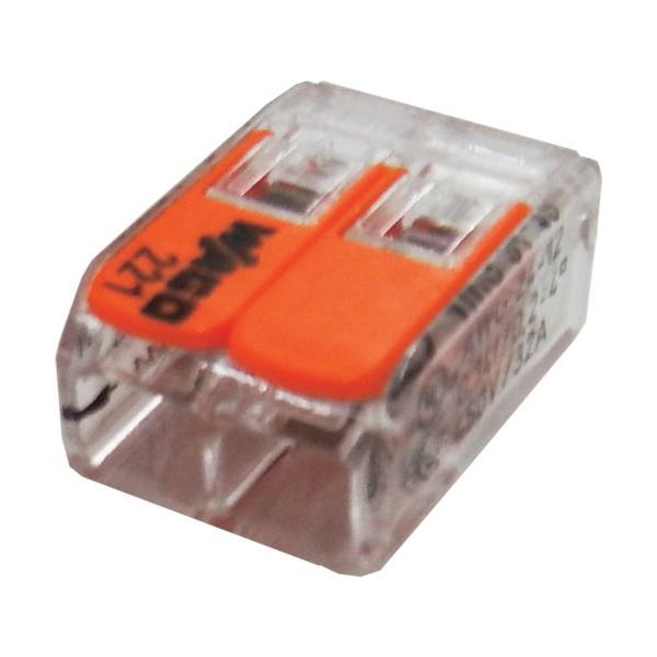 ■特徴 単線・より線・可とう電線もOKです。 ワンタッチ結線なので工具不要です。 どの線種に対してもEN/ECまたはUL等で安全性は確認済です。 屋内配線工事や照明配線に最適です。 ●極数：2 ●色：クリア ●適合電線(単線)(mm)：0....