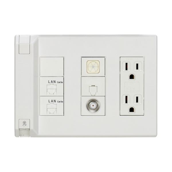 ■仕様 2か所までの宅内LAN配線を簡単構築！ LAN:Cat5e対応/JJアタ゛フ゜タ×2 TV:4K8K対応 TELモシ゛ュラーシ゛ャック 光回線コンセント付き    【重量】 270G 【入数】 1点 【原産国】 日本製 ACF232...