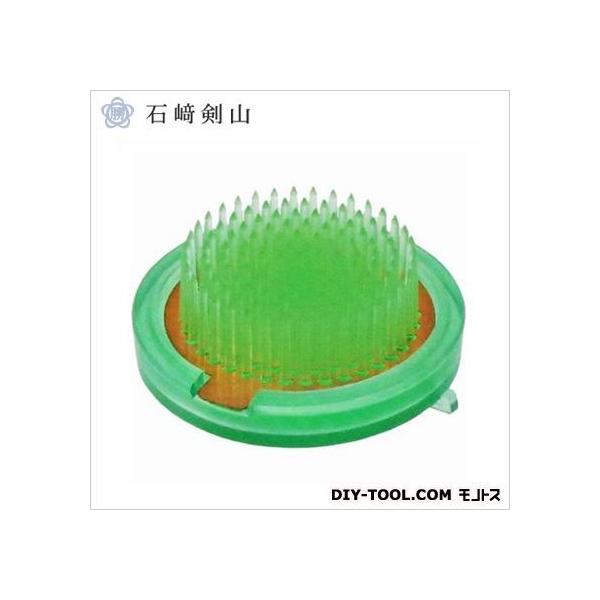 ●軽く扱い易いプラスチック製。 強力な吸盤で確実に固定します。 ●サイズ:本体/直径53×高さ24mm、針/太さ1.3mm ●質量:23g ●材質:剣山/ポリカーボネイト、吸盤/PVC ●針の本数:127本  【サイズ】 小 【カラー】 グリーン