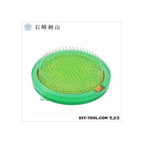 ●軽く扱い易いプラスチック製。 強力な吸盤で確実に固定します。 ●サイズ:本体/直径78×高さ26mm、針/太さ1.3mm ●質量:60g ●材質:剣山/ポリカーボネイト、吸盤/PVC ●針の本数:271本  【サイズ】 大 【カラー】 グリーン