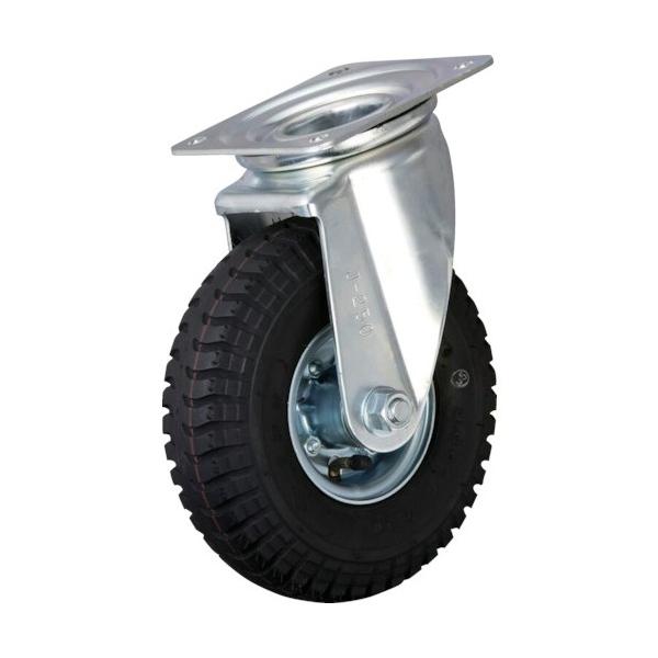 ■特徴 空気入りタイヤを採用しています。 クッション性に優れています。  ■用途 農業用運搬器具 屋外グラウンド用移動式ネット・ゴール用 不整地での運搬に従事する台車など。  ■仕様 車輪種類：産業用HCタイヤ(チューブ入り(アメリカンバル...