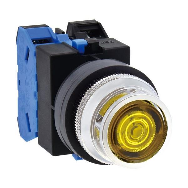 ■特徴 Φ25高信頼性かつ豊富なバリエーション 耐環境性抜群の ヘビーローテーションタイプのスイッチです。 ■仕様 Φ25照光押しボタンスイッチ    【重量】 105G 【入数】 1個 【原産国】 日本製 ALFS22211DNY