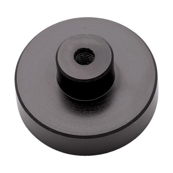 【特長】  ●荷重や用途に合わせて材質（アルミ製/スチール製）、寸法（直径40mm/60mm）が選択できます。   ●空気を逃がすためのスリットが付いたS-40-SLは、PETボトルの座屈強度試験に最適です。  容器本体の強度をより正確に測...