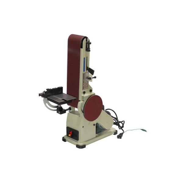 ●特徴: ・100mm幅のエンドレスペーパーが回転し、鉄、非鉄金属、木、樹脂など あらゆる研削に威力を発揮 ・金属研磨や木工、 ブレーキパットの角落としなどの作業を快適にこなします ・サイドはφ150mmの研磨ディスクが付いて、マイターゲー...