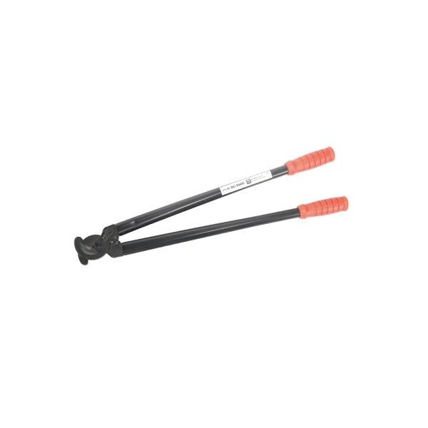 廉価なケーブルカッター ●250mm(sup)2(/sup)までの銅線を切断 ●銅線専用 ・本体サイズ・質量:35mm×625mm×125mm・1.74kg・最大切断能力:φ28mm IV250mm(sup)2(/sup) CV250mm(...