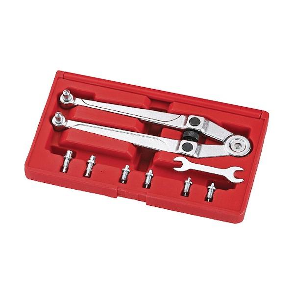 ■特徴 各種整備用途にお使いいただけます。  ■仕様 ピンサイズ：2.5・3・4・5・6・7・8・9mm　使用範囲：20〜95mm全長：250mm   2つの穴があるプーリーの固定、脱着が可能です。 ピン穴付き丸ナットの脱着にも使用可能です...