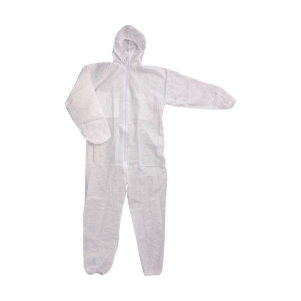 商品画像はイメージ画像です。実際とは異なる場合がございます。 ■特徴 表面に撥水加工を施した不織布つなぎ服です。  ■用途 土木・建築業・一般作業。  ■仕様 使い捨てタイプ 袖口、裾口はゴム仕様 フード付 ポケット付  ■材質 ポリプロピ...