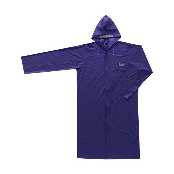 ■特徴 着やすいロングコートタイプです。 ■用途 雨具として。 ■材質 塩化ビニル樹脂（可塑剤）    【サイズ】 フリー 【カラー】 パープル 【重量】 300G 【原産国】 中国製 3250P