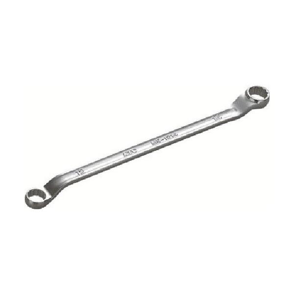 六角ボルト・ナットを締め緩めする為のめがねレンチ。 トルク伝達を最大限に発揮できる45度×6度のオフセット角度です。 窪んだ場所のボルト・ナットにも掛かりやすく、ヘッドを裏返しての使用も可能です。 サイズ表示は大きく見やすい鍛造浮出し刻印で...