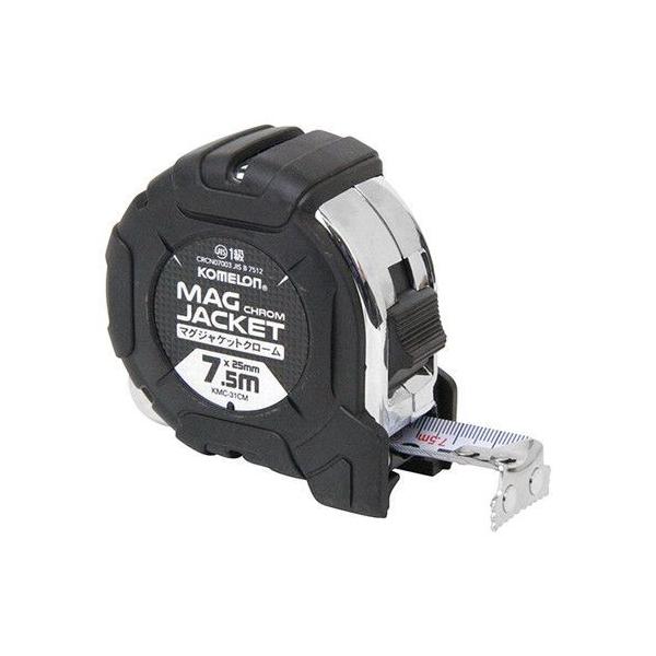 ●高級感のあるクロームケースと衝撃を軽減するゴムジャケットです。 ●長さの測定。 ●一人でも楽に測定できる強力マグ爪と両面目盛です。 ●反射を抑えた読みやすいテープです。 ●テープ幅:25mm ●テープ長:7.5m ●目盛仕様:メートル ●...