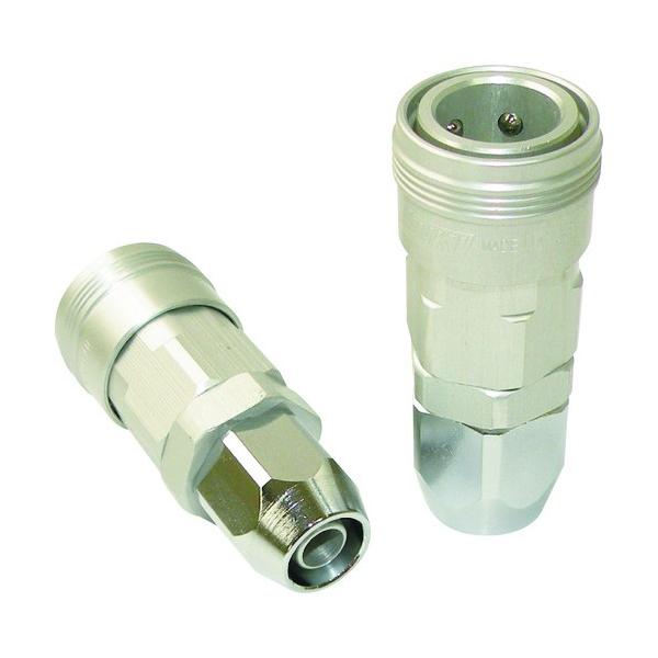 商品画像はイメージ画像です。実際とは異なる場合がございます。 ■特徴 外寸径、六角共小さく、取り回しは抜群。 ピン挿入及び固定部は鋼鉄使用。 とにかく軽量。  ■用途 空圧工具の手元等に。  ■仕様 サイズ(mm)：ホース8.5×12用ナッ...